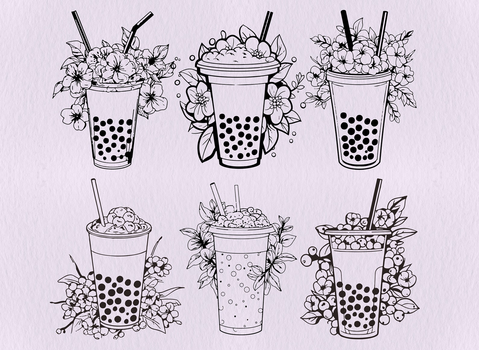 Bubble Milk Tea SVG Bundle, Milk Tea Cricut SVG, Bubble Tea Lasercut ...