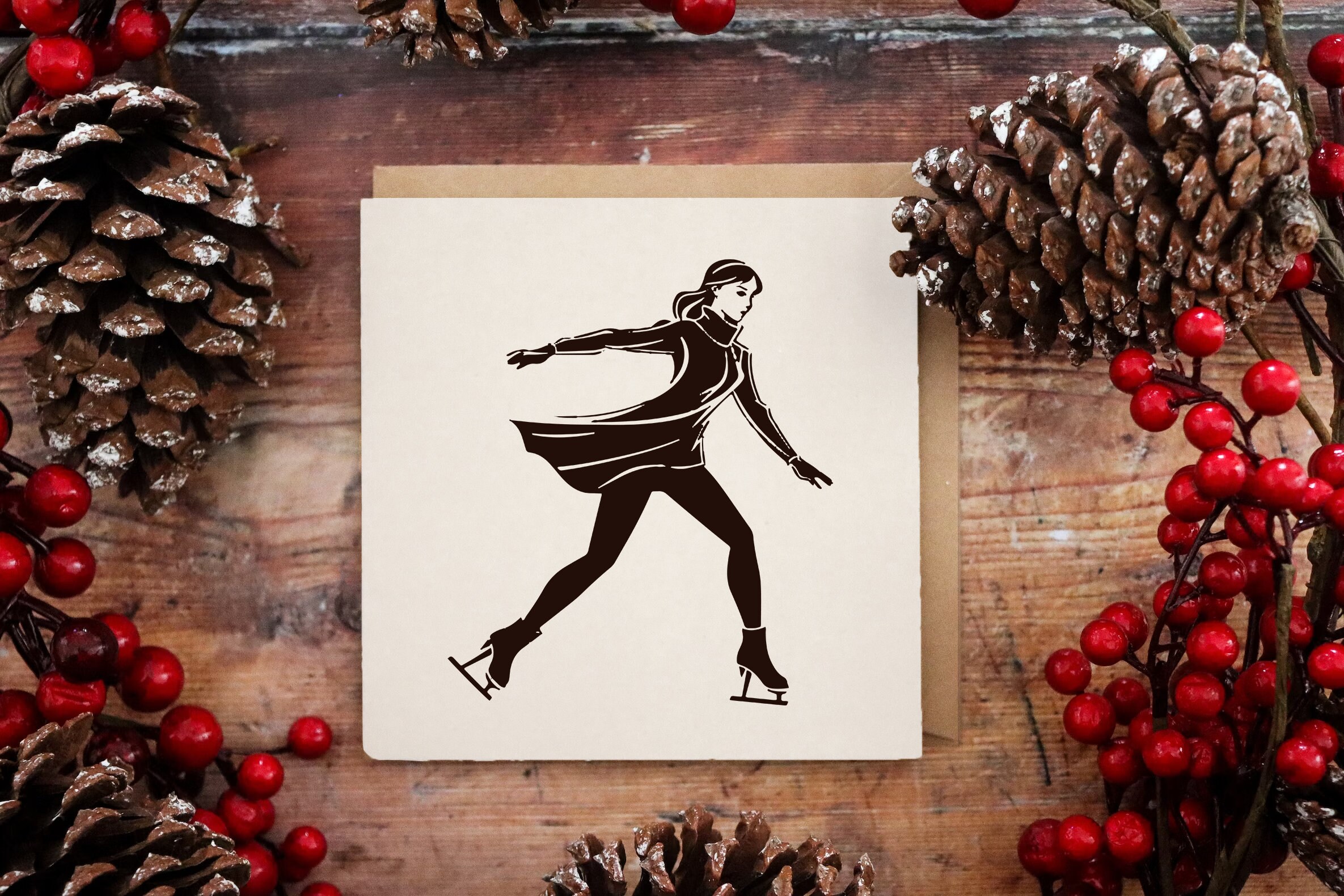 Ice Skating SVG: Figure Ice Skater, Ice Skate Athlete, Winter Sport ...