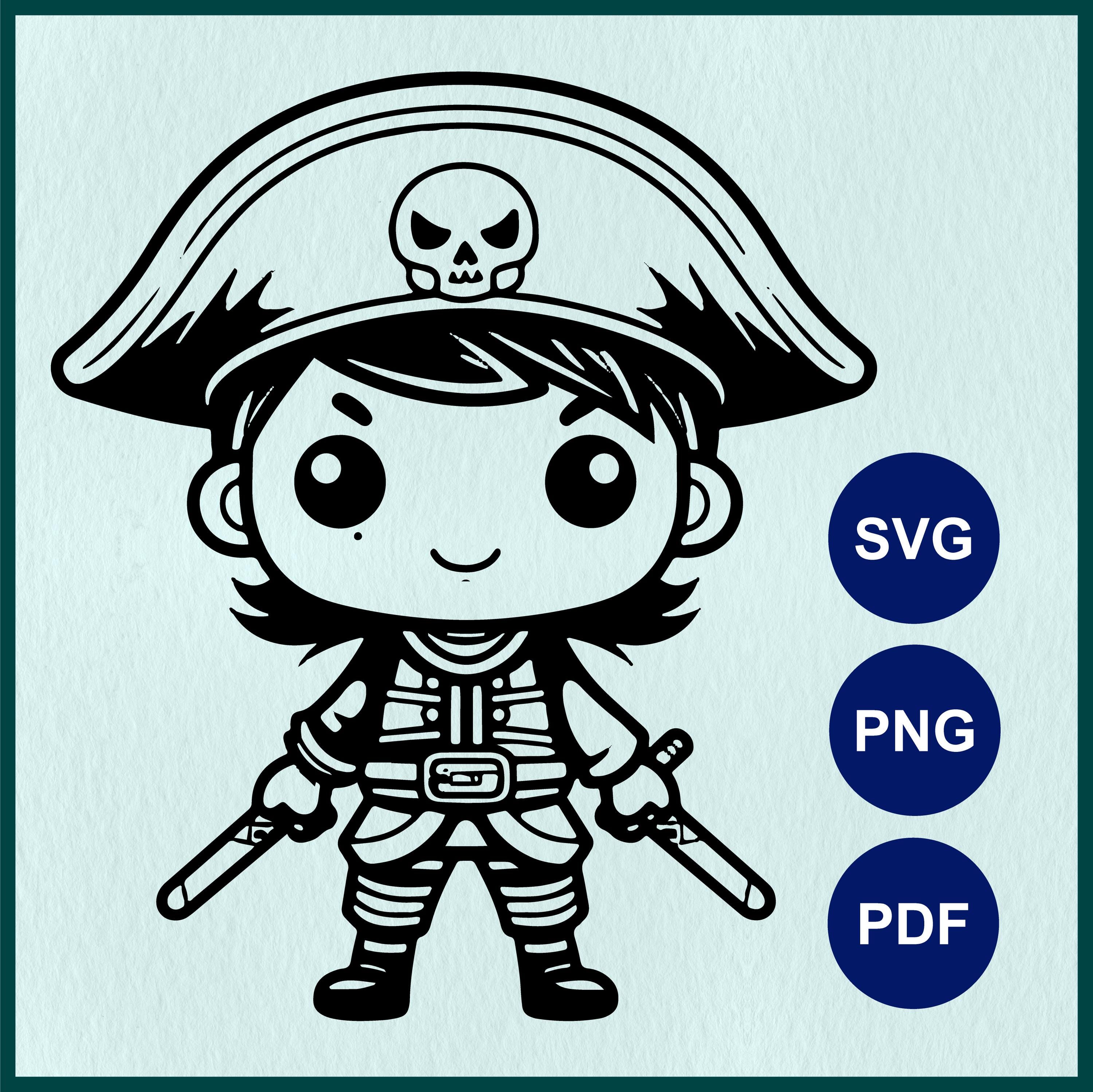 Kid Pirate SVG, Baby Pirate Cricut, Little Pirate Lasercut, Kid Pirate ...