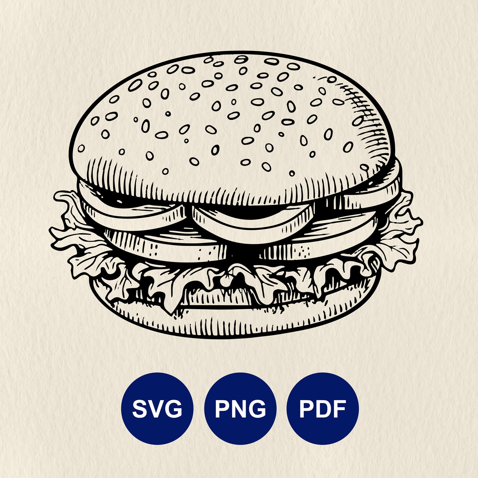 Hamburger SVG, Cheese Burger SVG Cricut, Big Mac Stencil, Fast Food ...