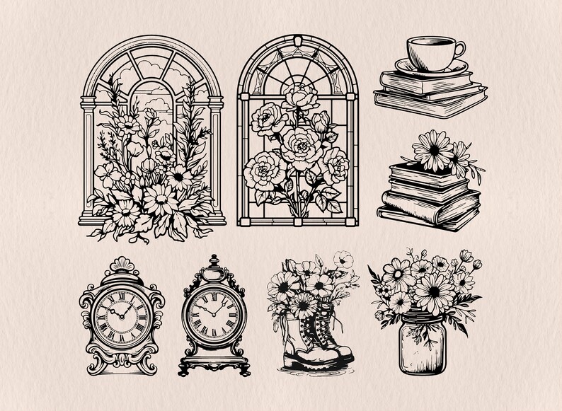 90 Cottagecore SVG, Antiques SVG Cricut, Vintage SVG Lasercut Files ...