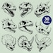 Dinosaur Fossils SVG: Prehistoric Bones Vector File, Museum Jurassic ...