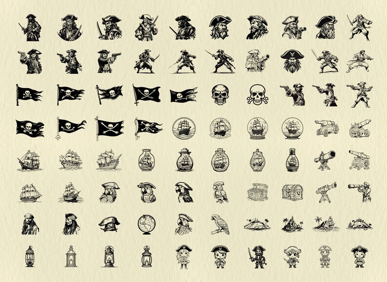 Pirate SVG Bundle, Pirate Cricut Files, Pirate Ship Lasercut, Piracy ...