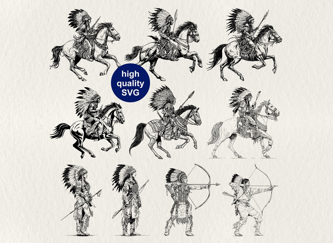 Native American SVG: Native Indians Chieftain SVG, Indigenous Totem ...
