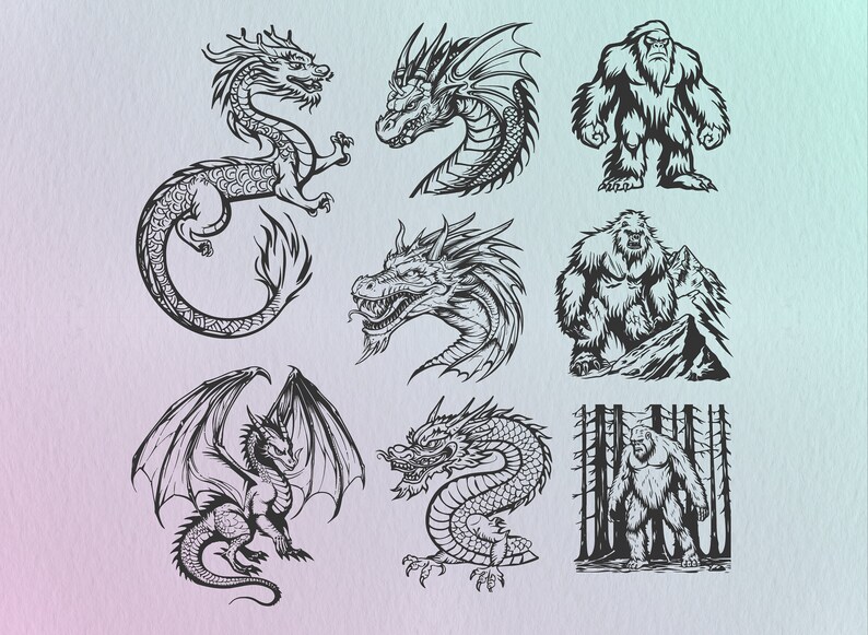 Mythical Monsters SVG: Fantasy Creatures, Mythology Creature, Werewolf ...