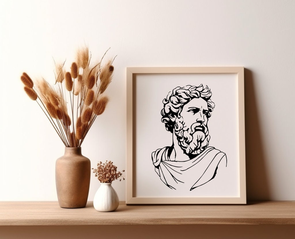 Antique Sculpture SVG: Socrates, Ancient Greek Philosopher, Roman ...
