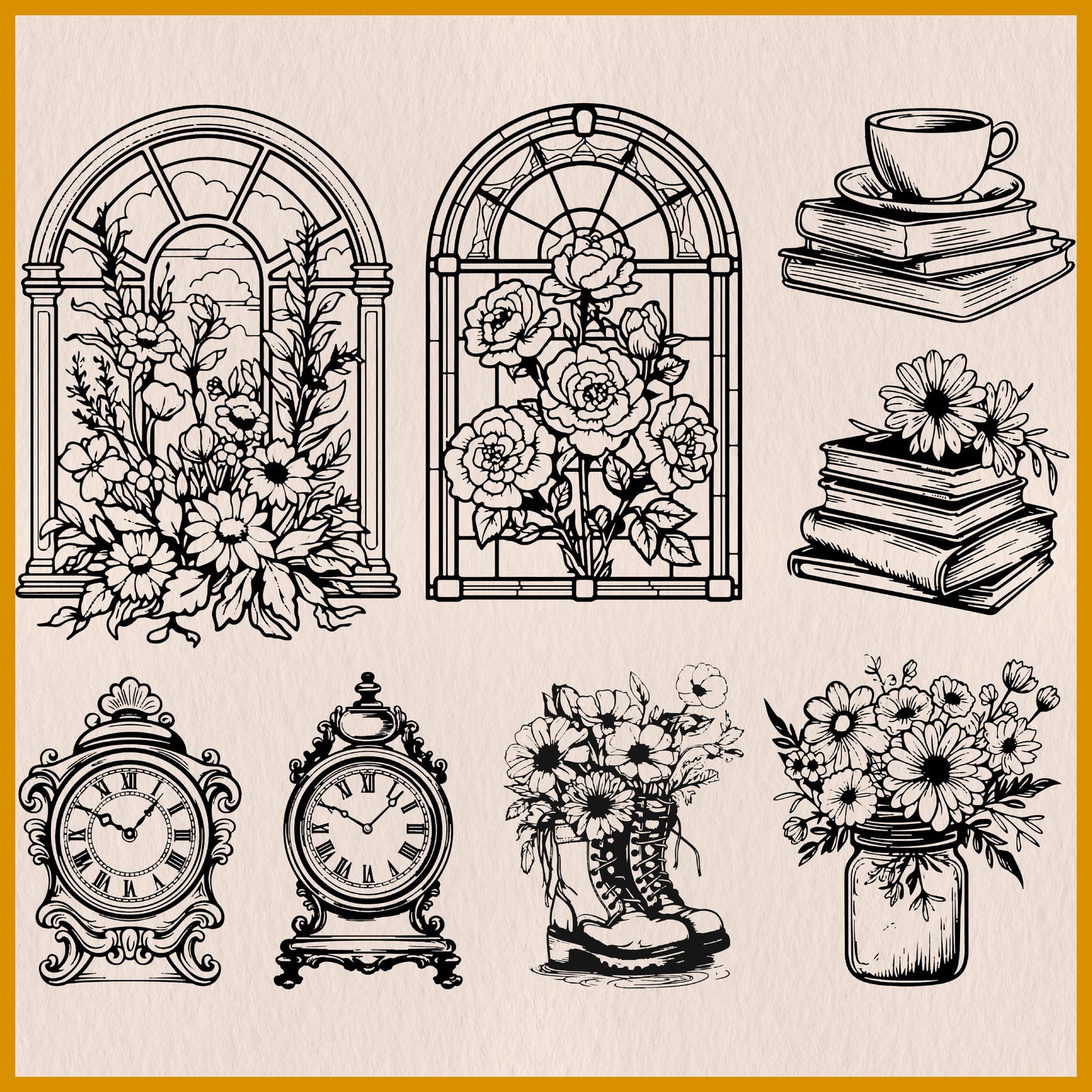 Cottage Aesthetic SVG Bundle, Countryside SVG Files for Cricut, English ...