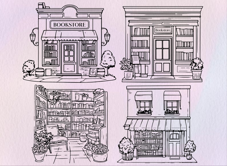 Book Shop SVG | Book Store Front SVG | Book Lover, Literature, Cute ...