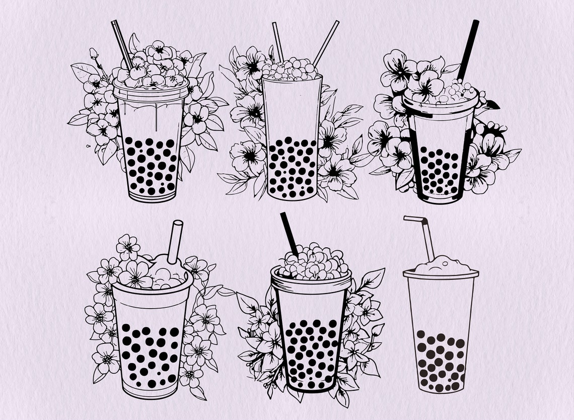 Bubble Milk Tea SVG Bundle, Milk Tea Cricut SVG, Bubble Tea Lasercut ...