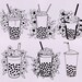 Bubble Milk Tea SVG Bundle, Milk Tea Cricut SVG, Bubble Tea Lasercut ...
