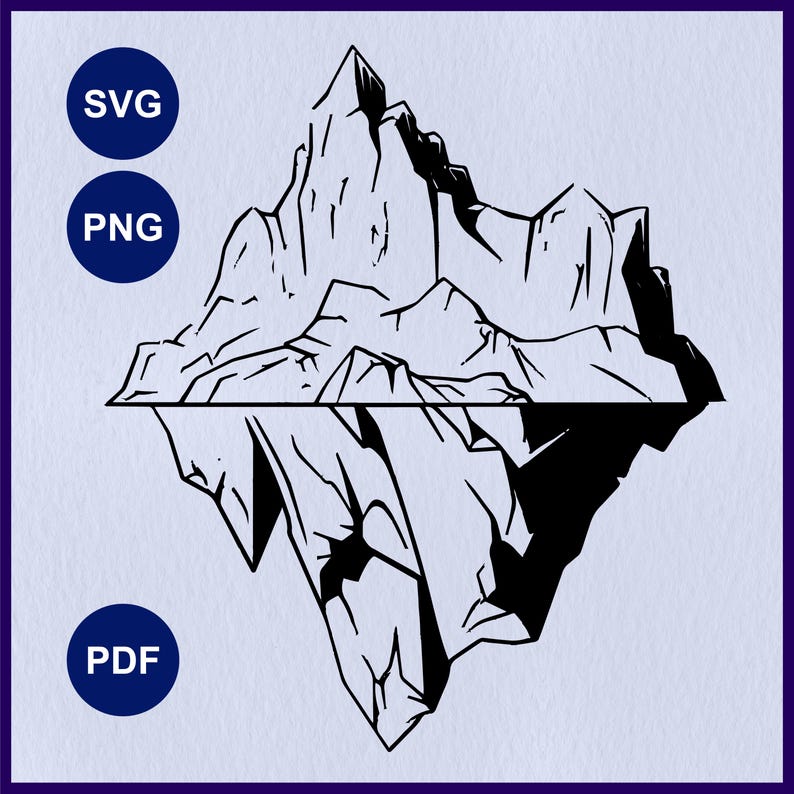 Arctic Iceberg SVG: Tundra Vector File, Ice Glacier, Antarctica Clipart ...