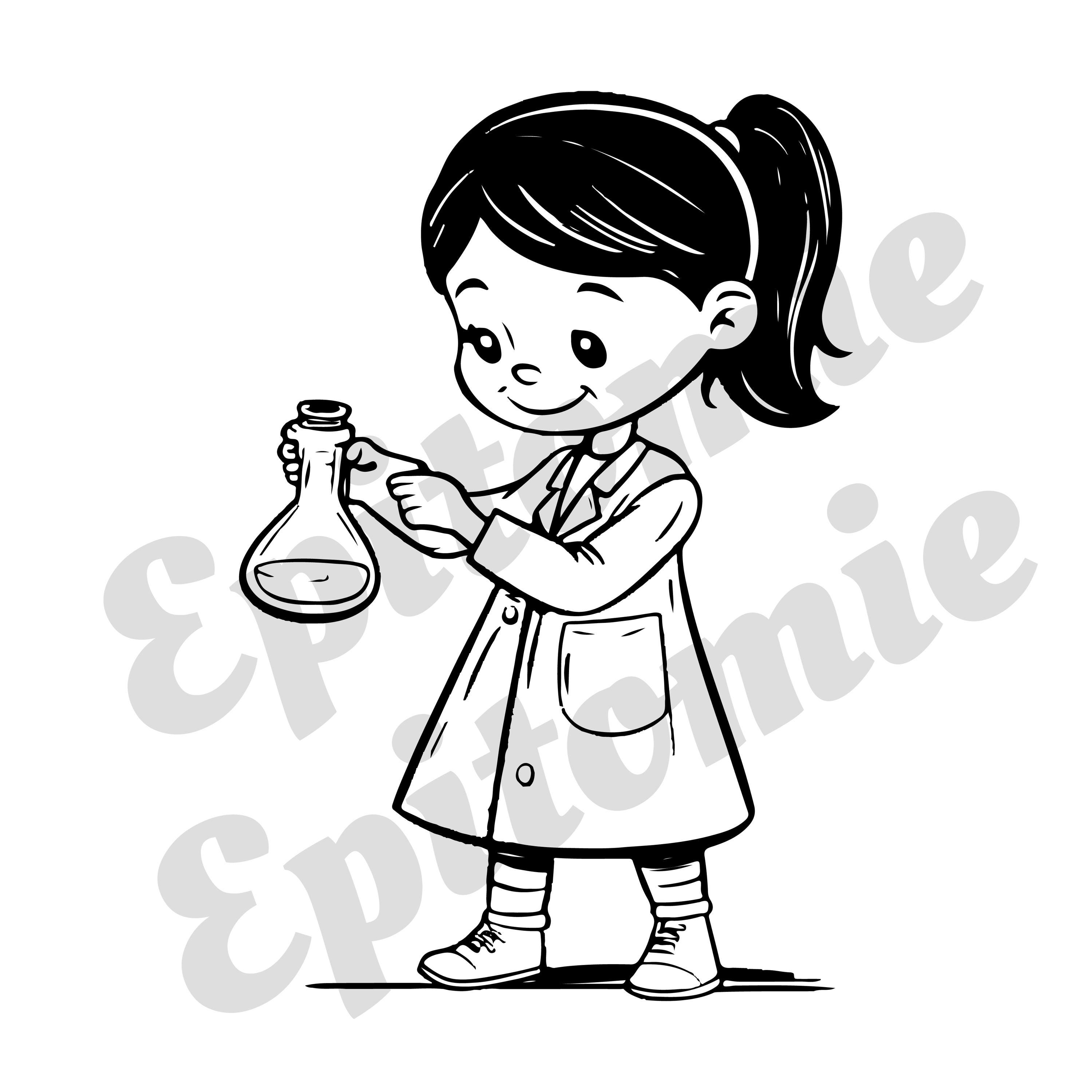 Science Kid SVG | Little Boy, Little Girl Scientist | Science Class ...