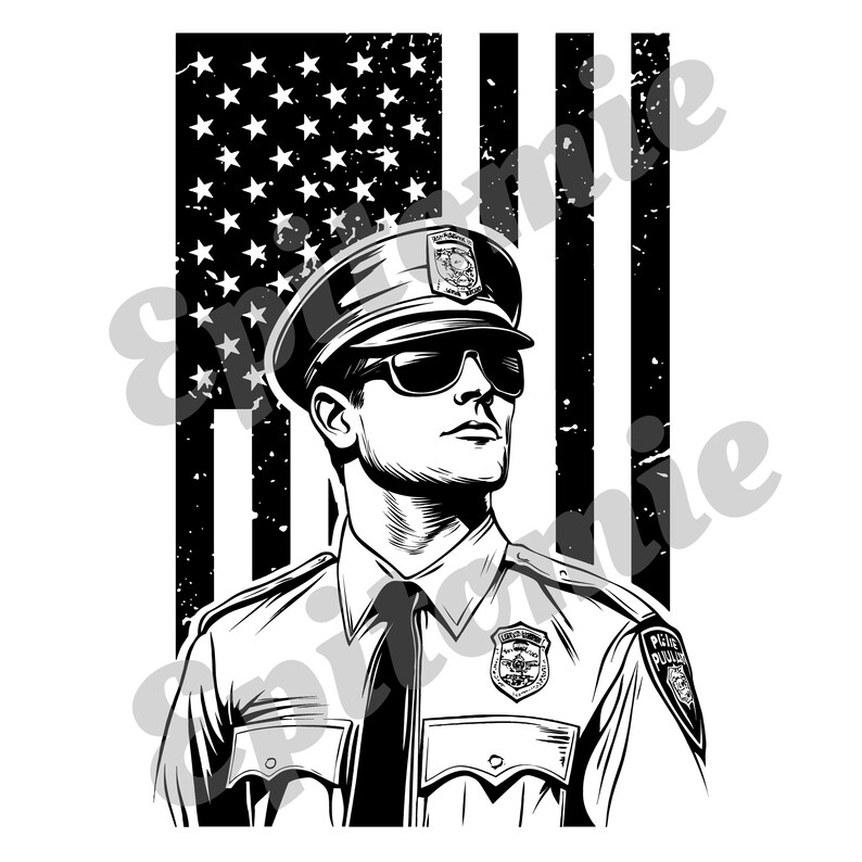 American Police Officer SVG, US Police, USA Law Enforcement, American ...