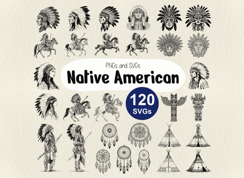 120 American Native SVG: Native Indian Design, Native American Tribe ...