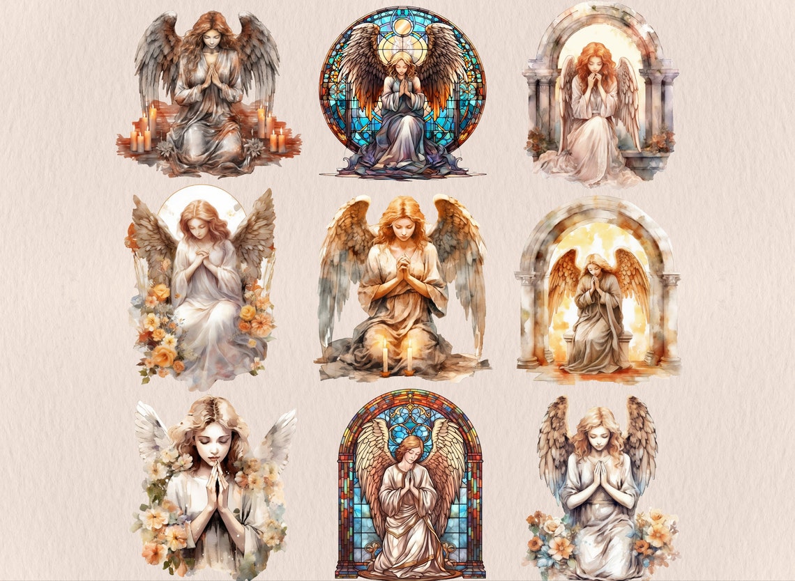 Praying Angel Clipart, Praying Hands Clipart, Wedding Prayer, First ...