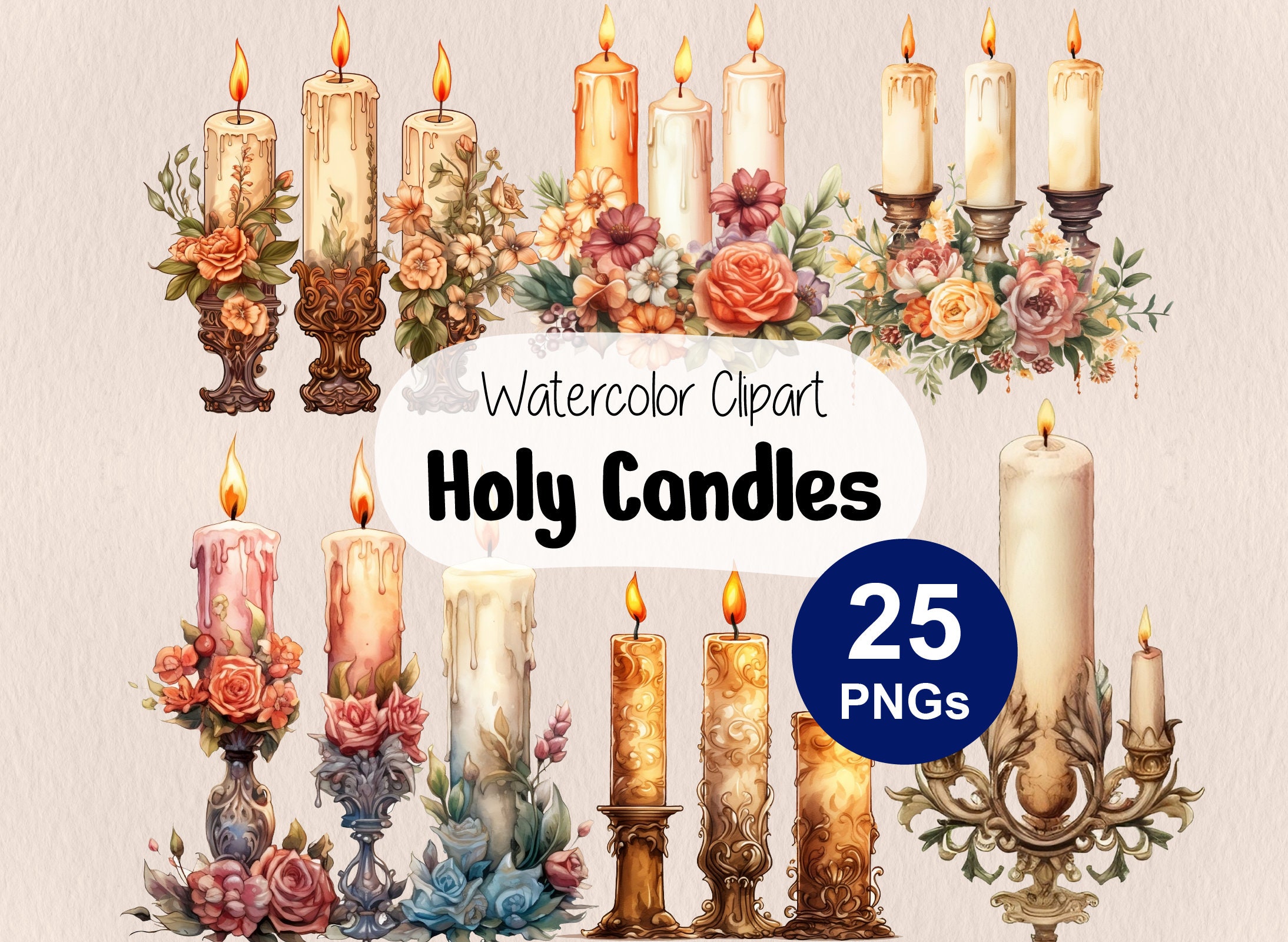 Church Candle Clipart Candle for Church PNG Catholic Church - Etsy