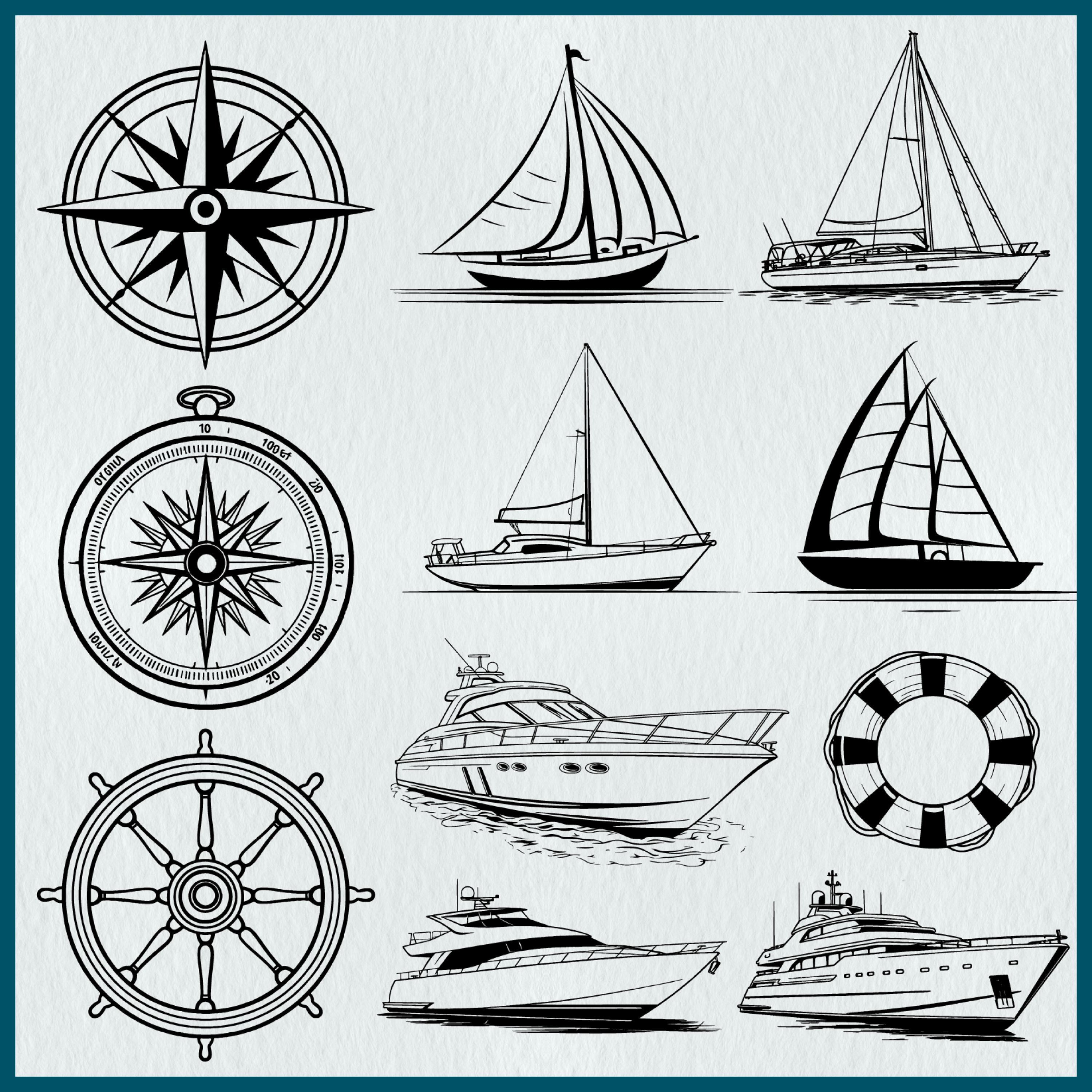 70 Sea Travel SVG Cricut, Ocean Going Laser Cut Vector, Sailing Svg ...