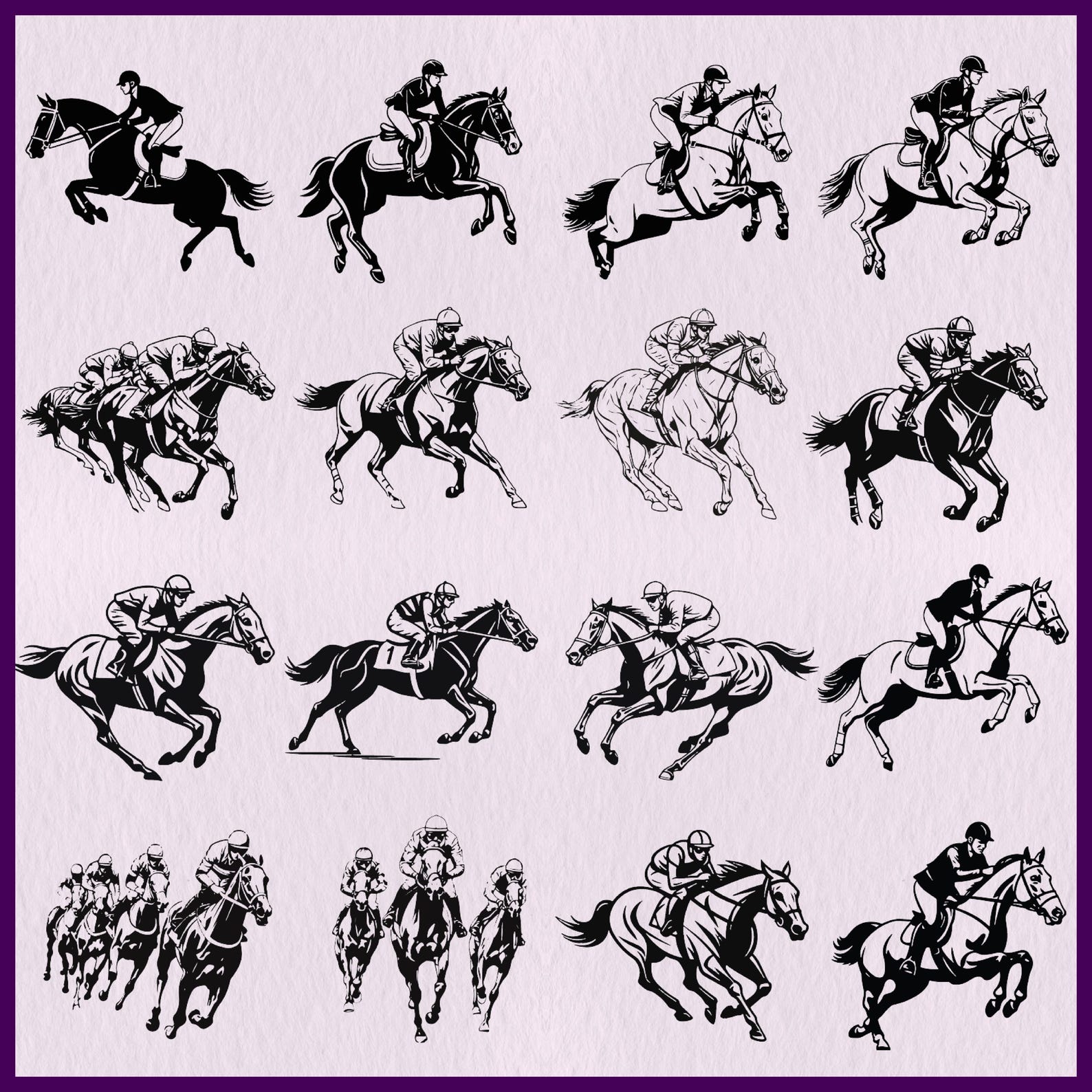 Horseback Riding SVG, Horse Jumping Competition SVG, Equestrian Svg ...