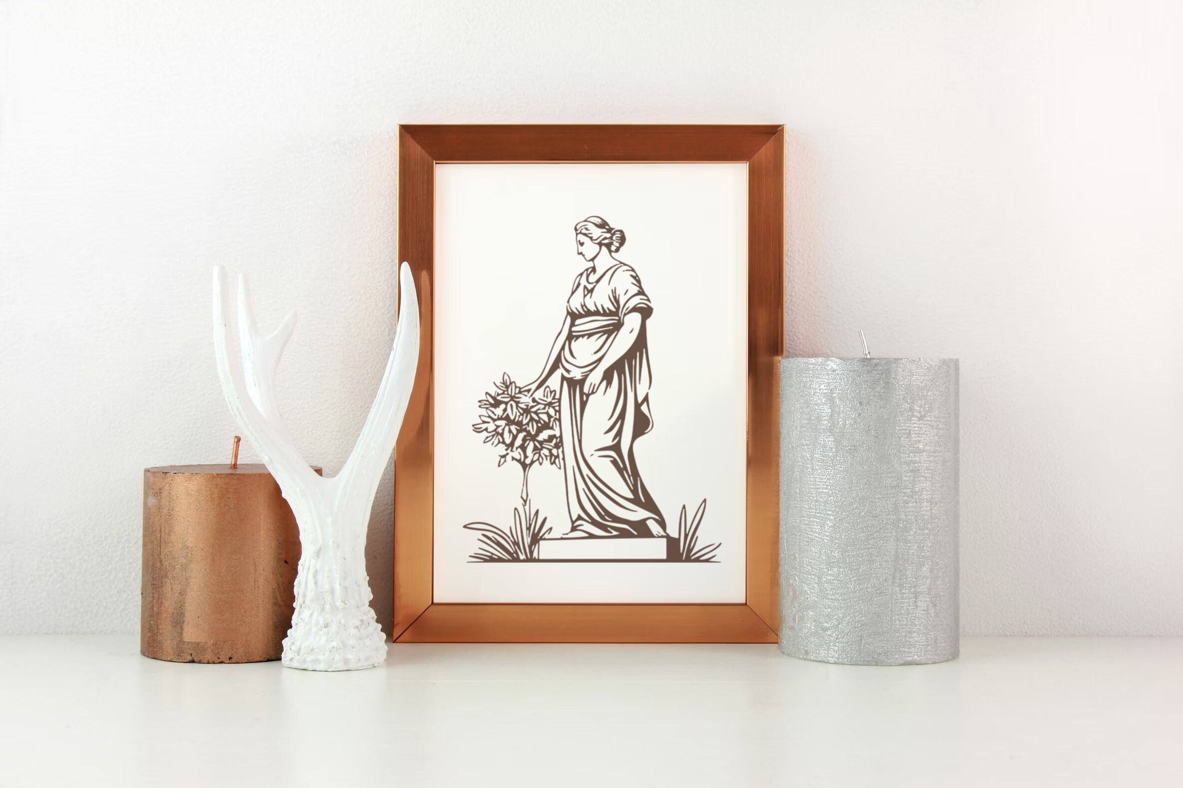 Antique Sculpture SVG, Greek Woman Statue SVG Cricut, Roman Statue ...