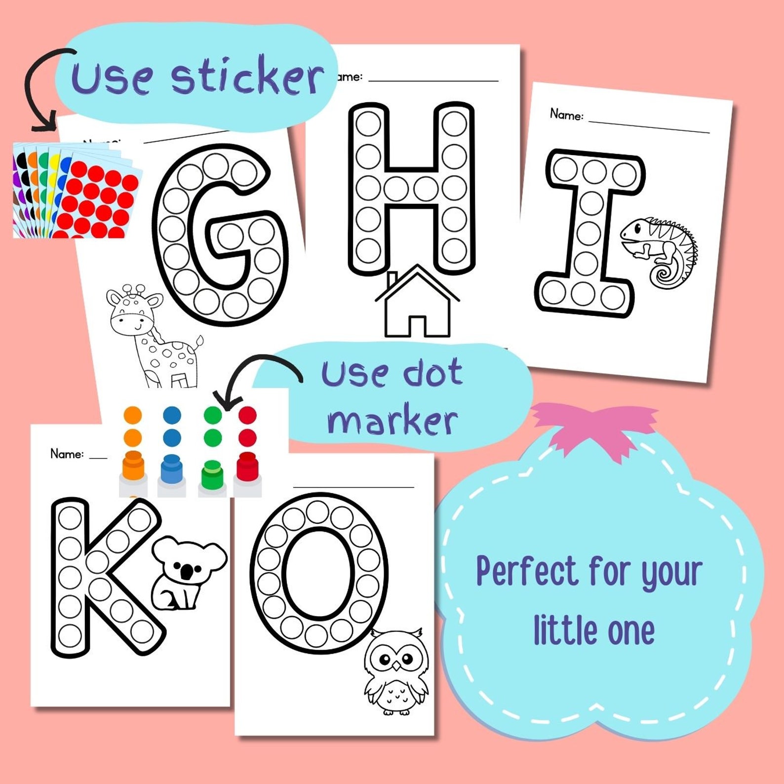 Printable Letters Dot Mat, Fine Motor Skills Activity, Printable ...
