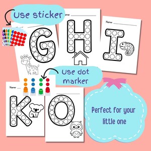 Printable Letters Dot Mat, Fine Motor Skills Activity, Printable ...