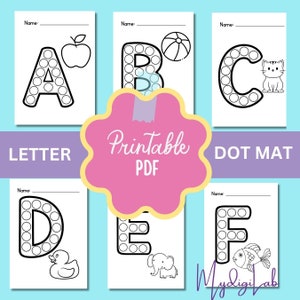 Printable Letters Dot Mat, Fine Motor Skills Activity, Printable ...
