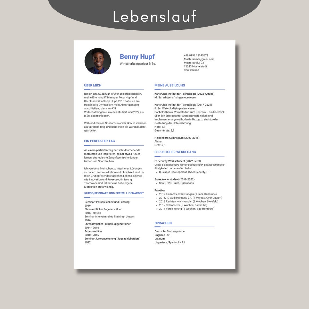 Professional Resume Template With Photo, Executive Resume, 2023 Modern ...