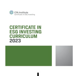 CFA ESG, ESG Certification, Cfa Esg Investing, Cfa Esg Certificate, Esg Certificate, Esg ...