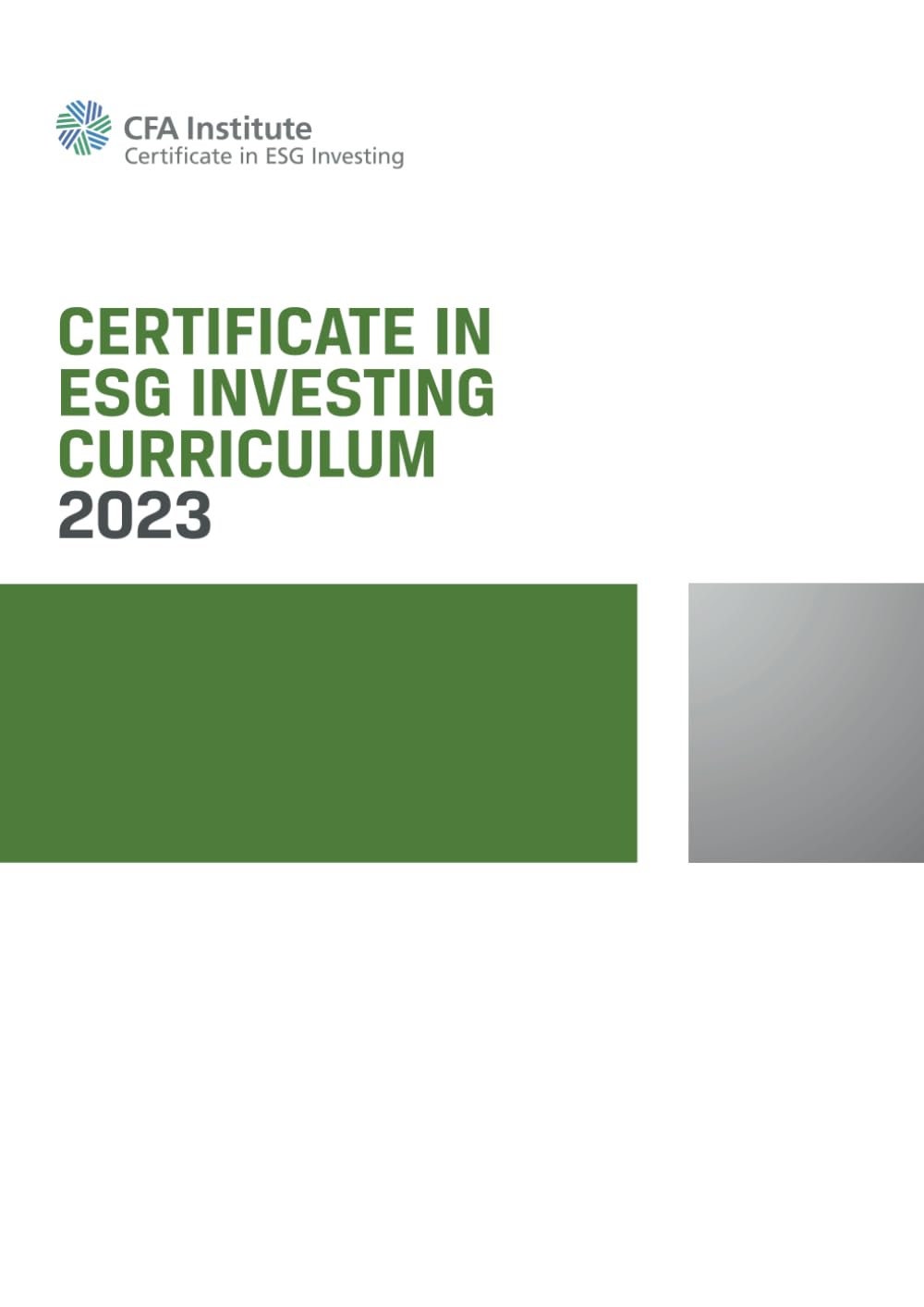 CFA ESG, ESG Certification, Cfa Esg Investing, Cfa Esg Certificate, Esg Certificate, Esg ...