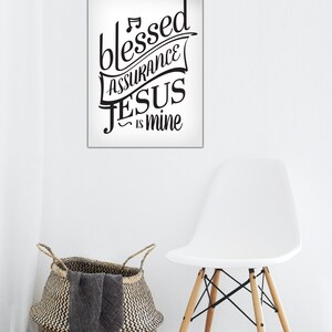 Blessed Assurance Jesus is Mine - Printable Banner Text Black and Adult ...