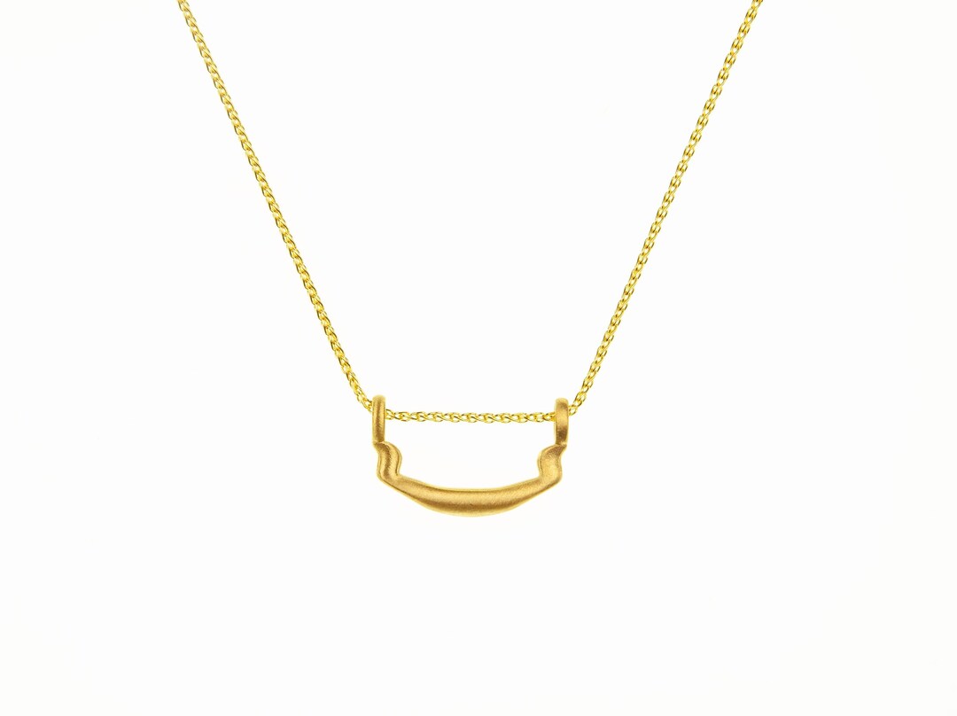 14K Gold Boat of Osiris Pendant: Minimalist Egyptian Necklace - Etsy