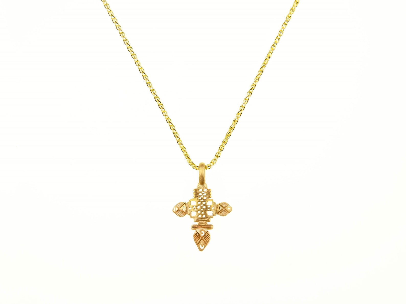 14k Solid Gold Coptic Cross Pendant - Ethiopian Unisex Charm - Etsy
