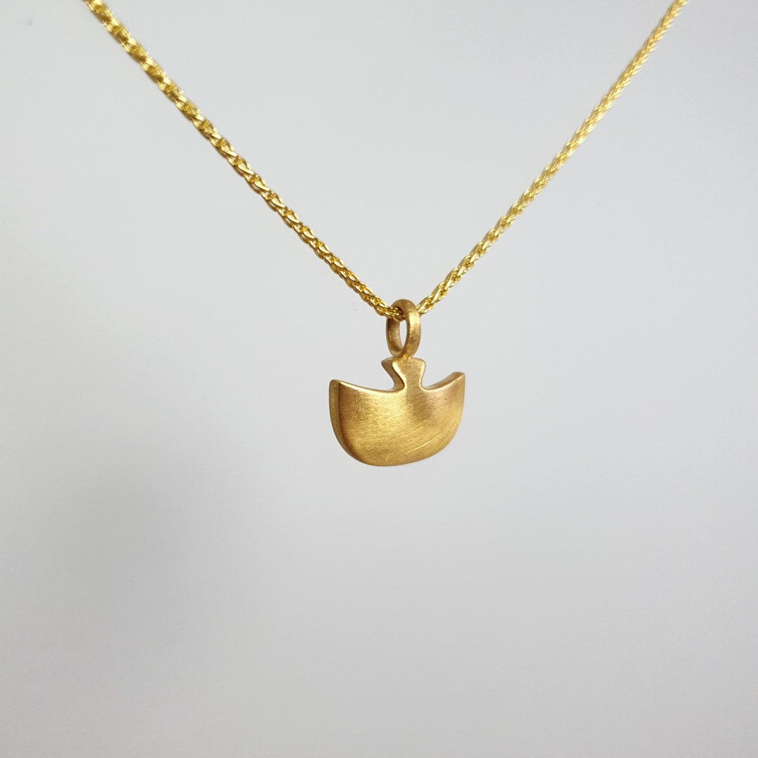 Solid 14k Gold Shield Pendant: Talisman Protection Charm - Etsy