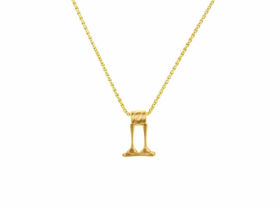 Linen Symbol Solid 14k Gold Pendant, Egyptian Hieroglyph, Hieroglyph ...