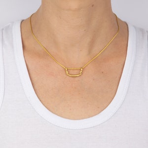 14K Gold Boat of Osiris Pendant: Minimalist Egyptian Necklace - Etsy