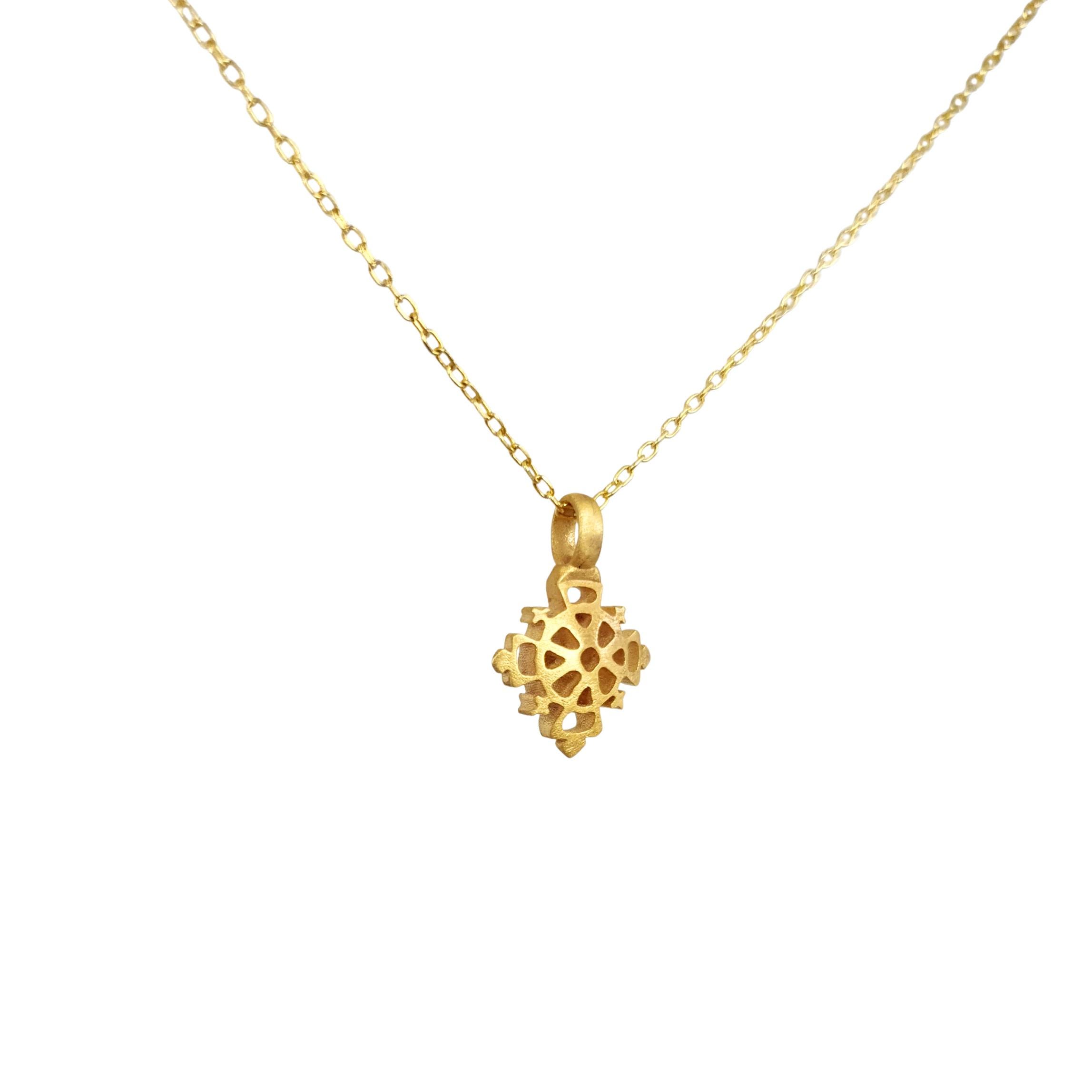 14k Solid Gold Ethiopian Cross Pendant - Coptic Unisex Charm - Etsy