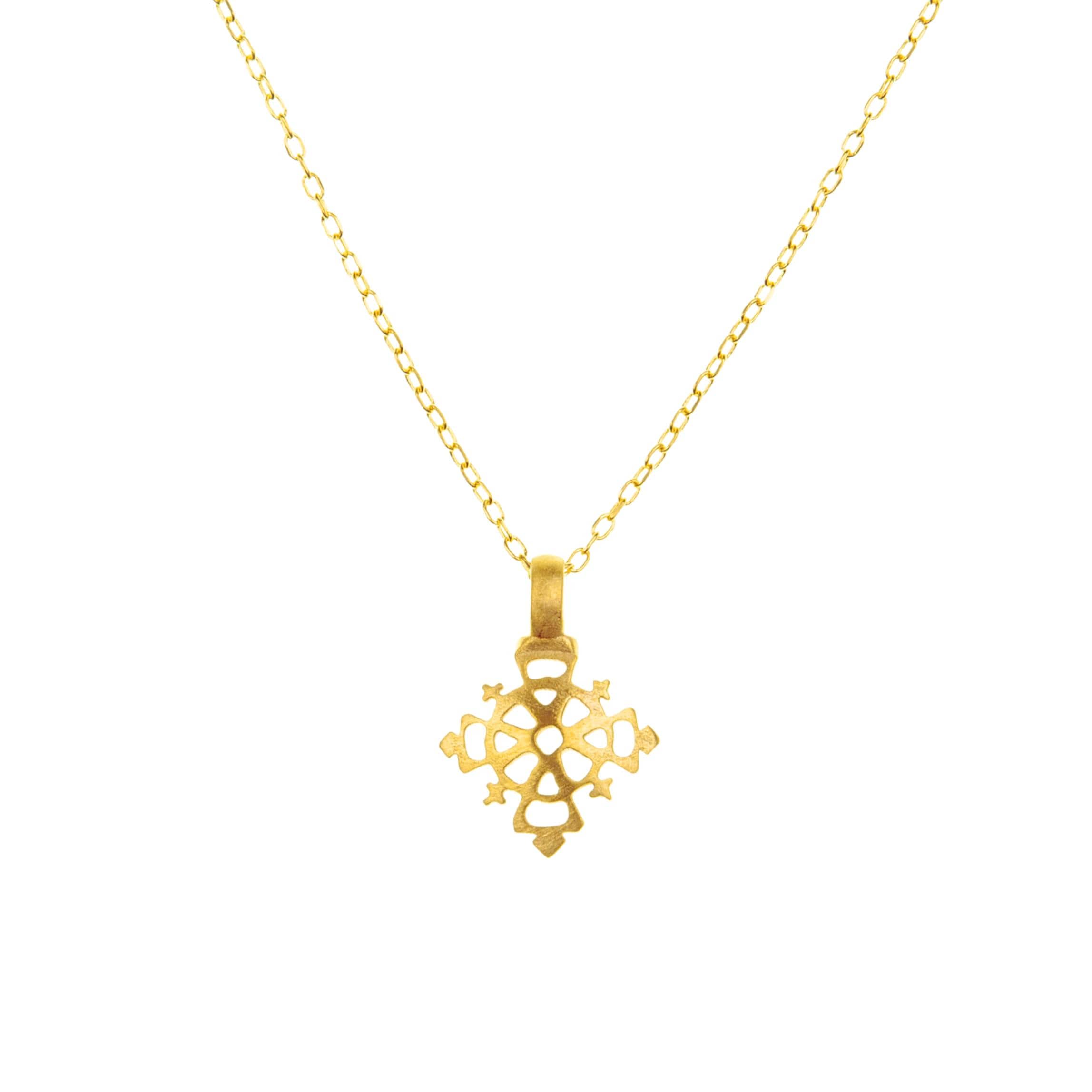 14k Solid Gold Ethiopian Cross Pendant - Coptic Unisex Charm - Etsy