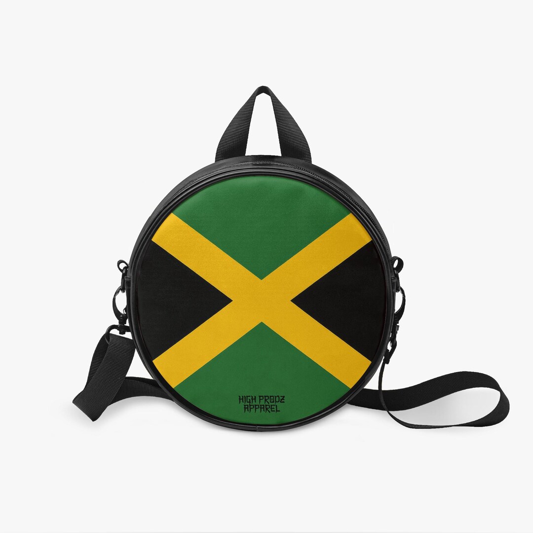Jamaica Flag "represent" - Round Crossbody Bag - Etsy