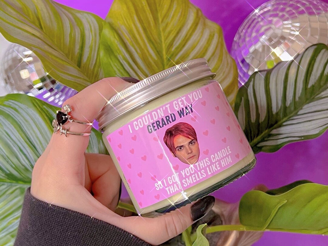 Gerard Way Scented Soy Wax Candle Large Vegan Candle Birthday Gift Cute ...