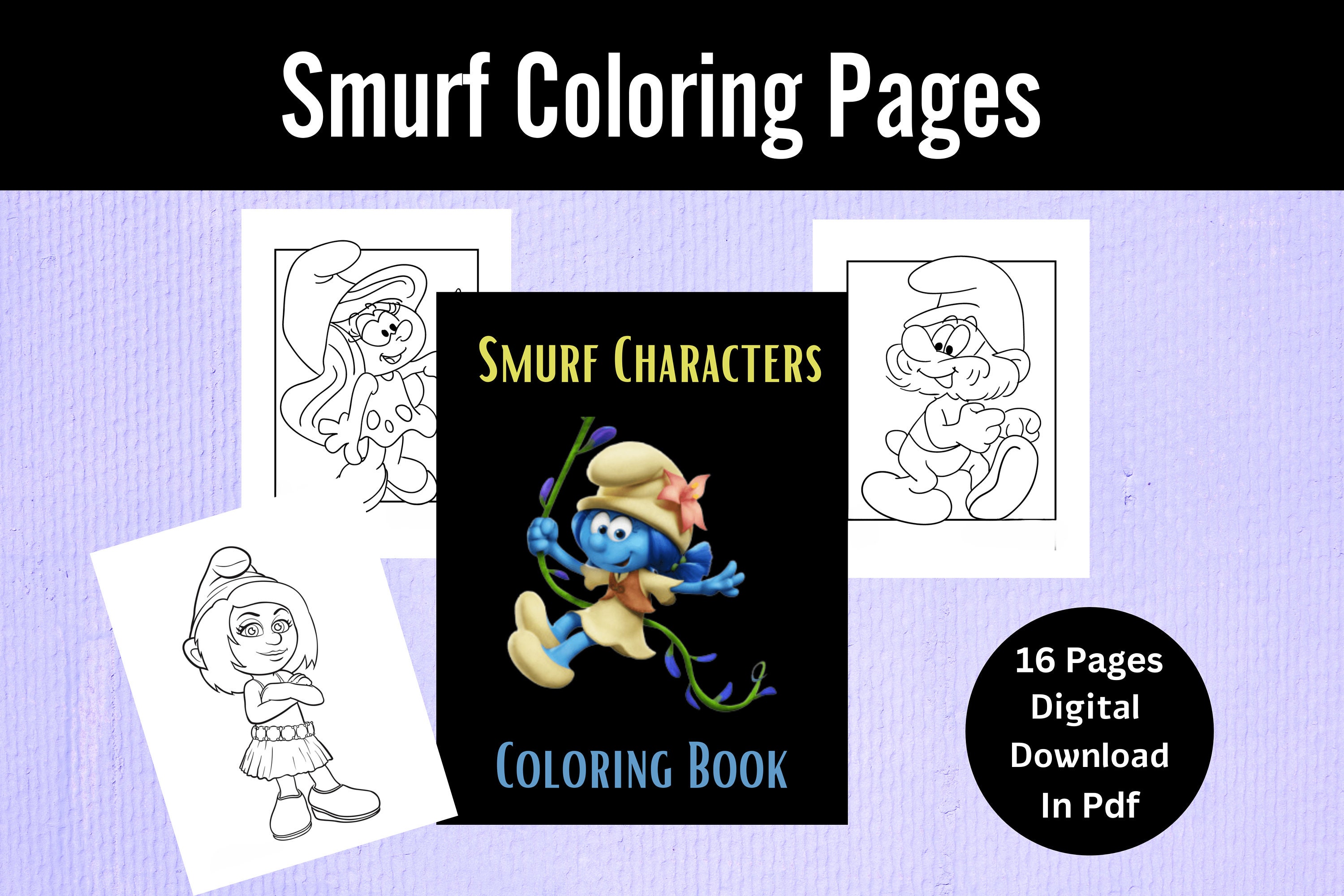 Smurfs Characters Coloring Pages