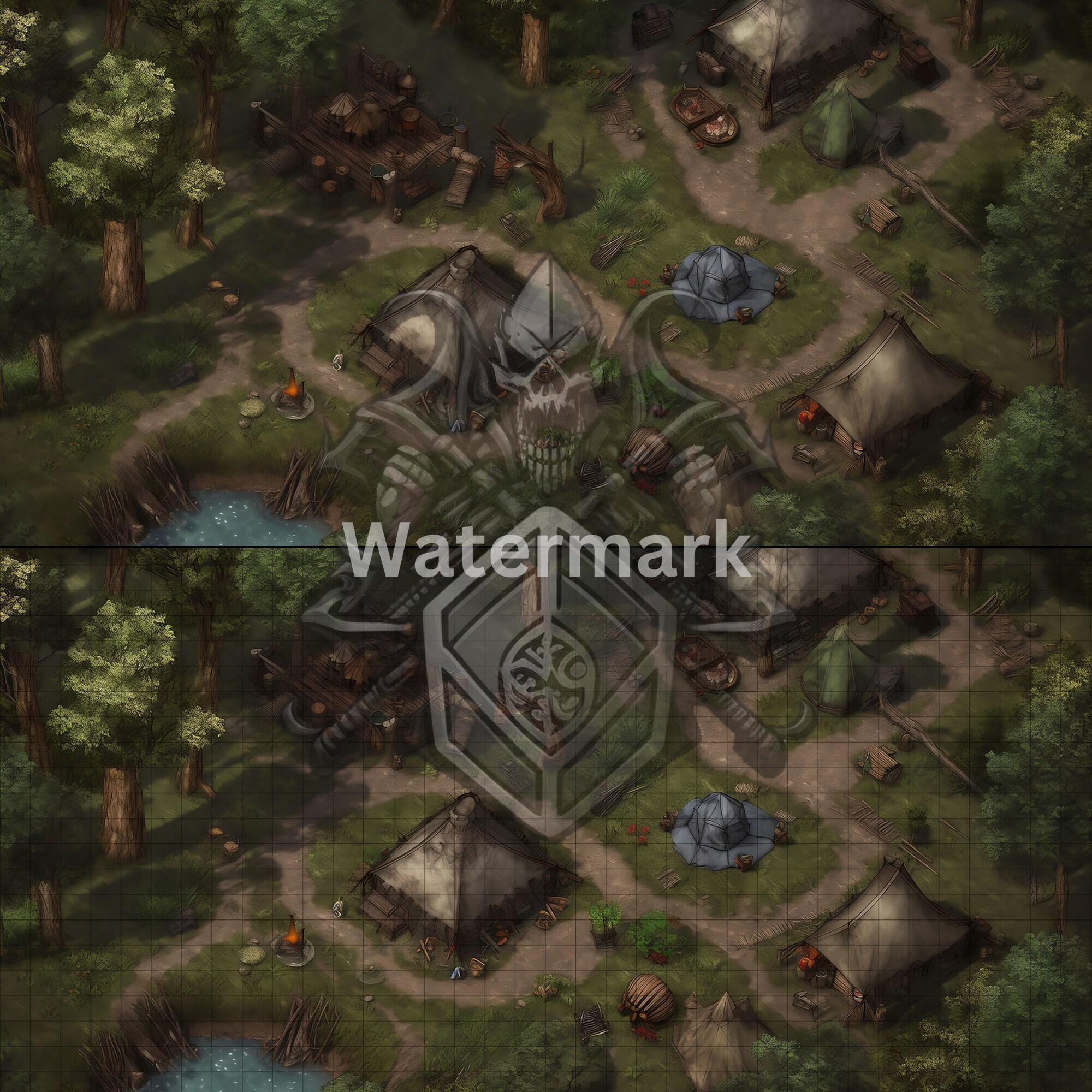 Dnd Camp Encounter Battle Map Mega Bundle 17 D&D Digital - Etsy