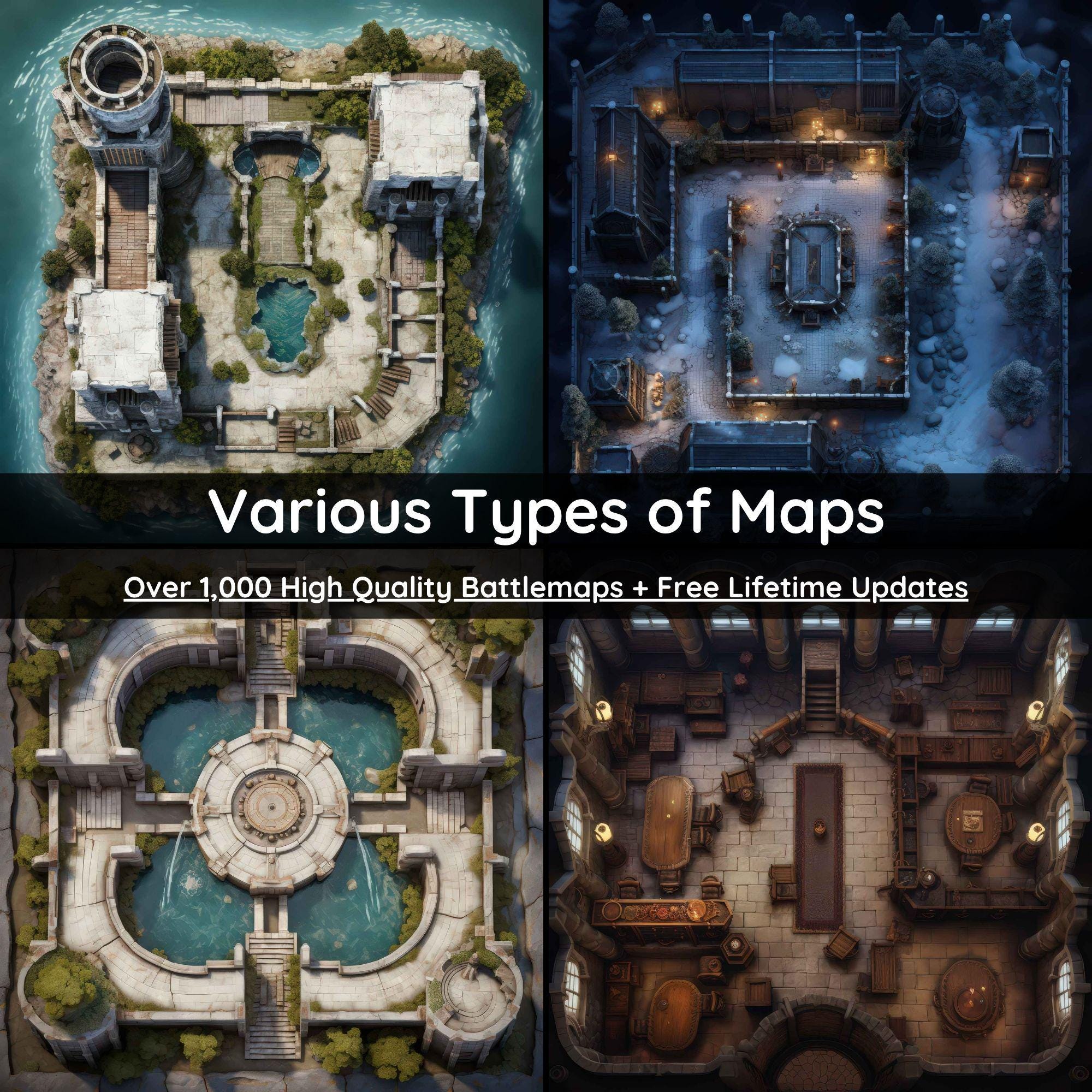 1000+ Castle Battle Maps: Fort RPG Maps for Dnd, Roll20, Foundry VTT - Etsy