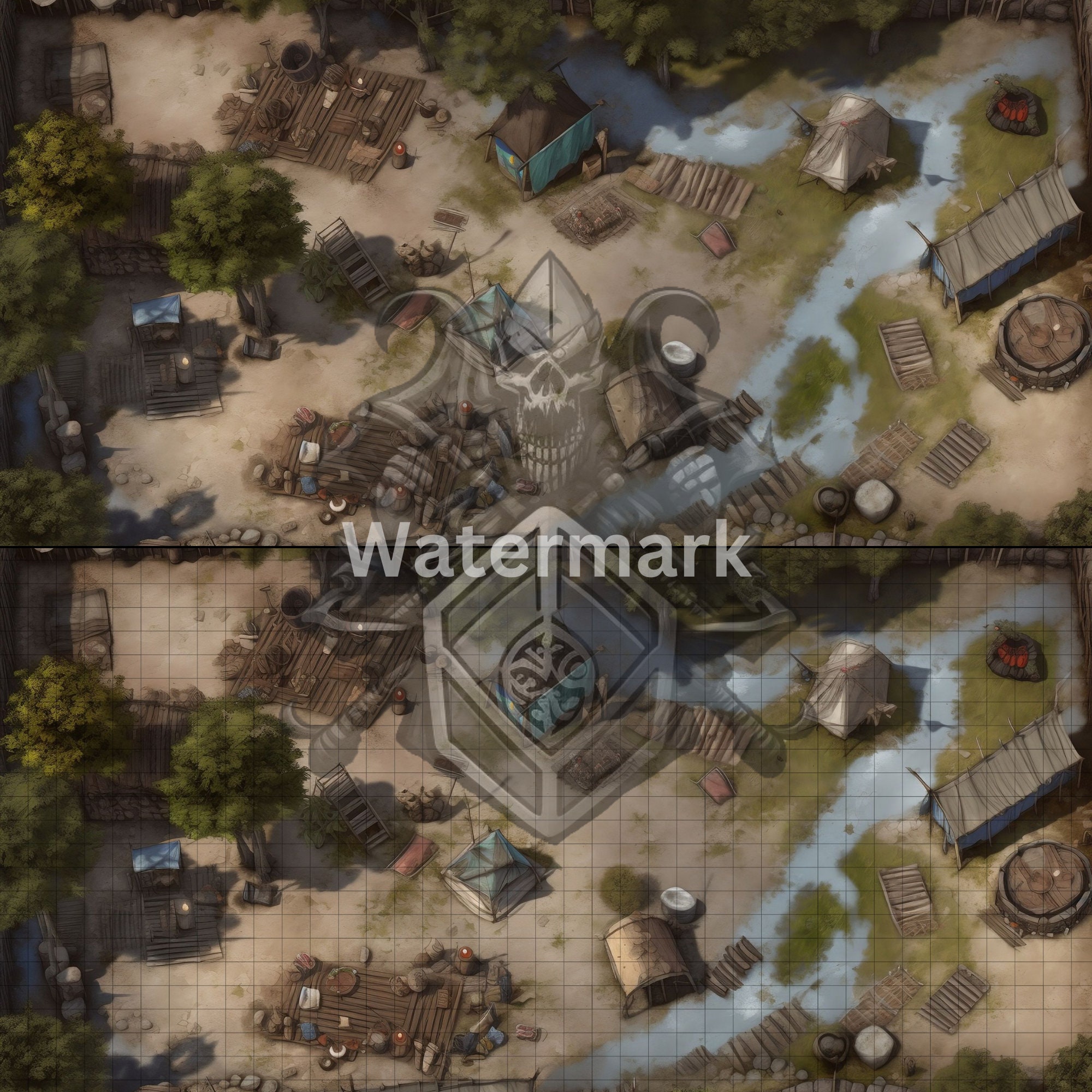 Dnd Camp Encounter Battle Map Mega Bundle 17 D&D Digital - Etsy
