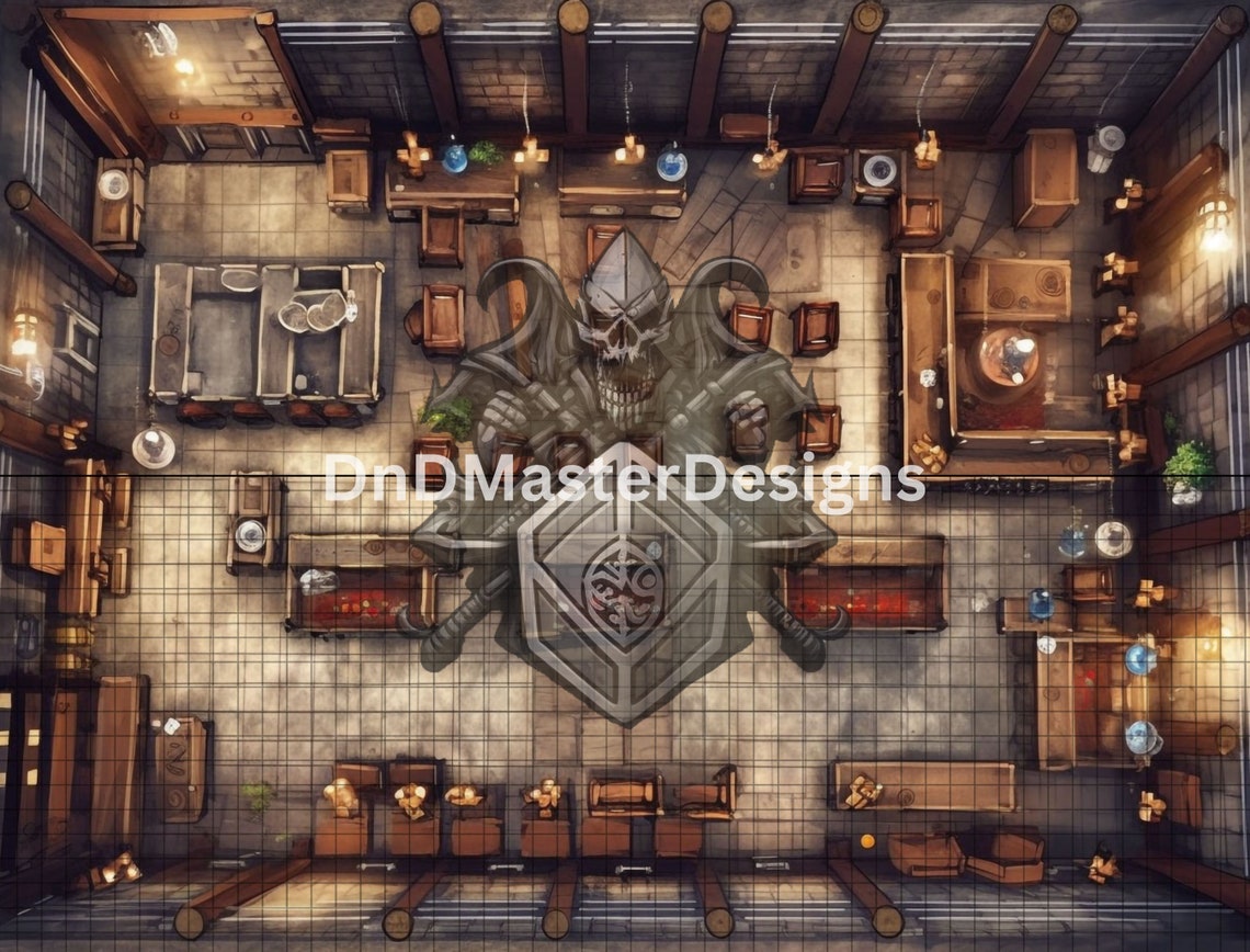 Dnd Tavern Battle Map Mega Bundle, 16 D&D Digital Battlemaps, Dungeons ...