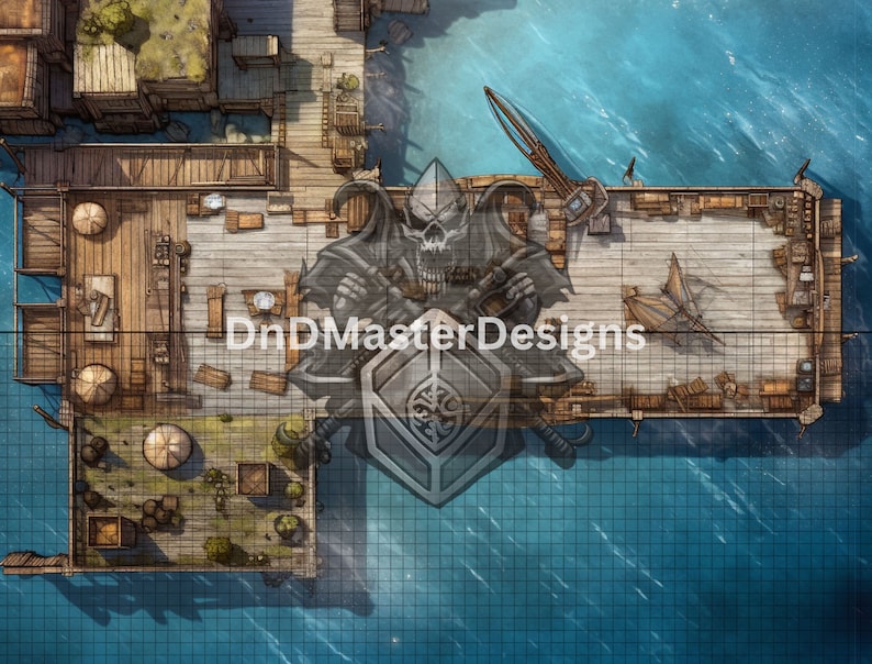 Dnd Harbor Battle Map Bundle, 5 D&D Digital Battlemaps, Dungeons and ...