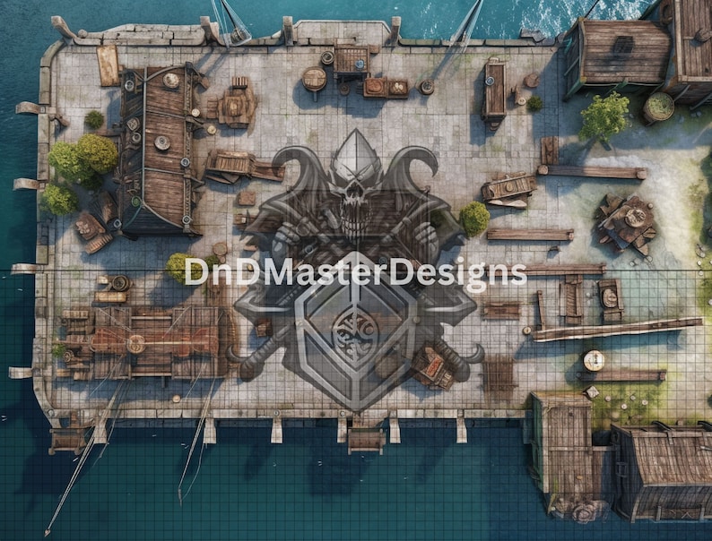 Dnd Harbor Battle Map Bundle, 5 D&D Digital Battlemaps, Dungeons and ...