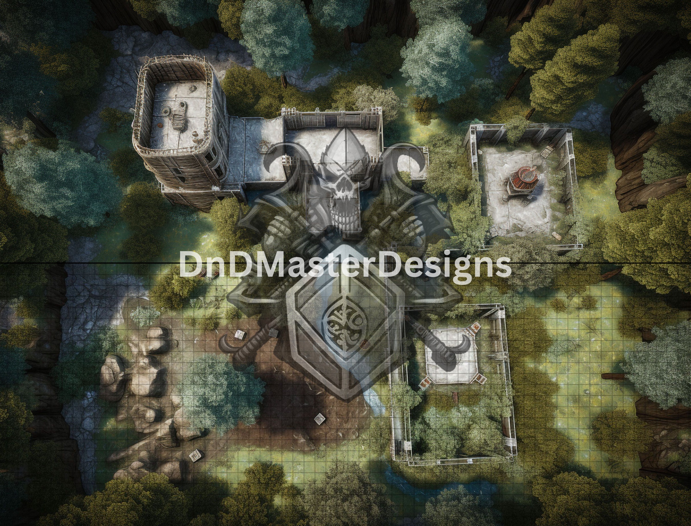 Dnd Ruins Encounter Battle Map Bundle, 5 D&D Digital Battlemaps ...