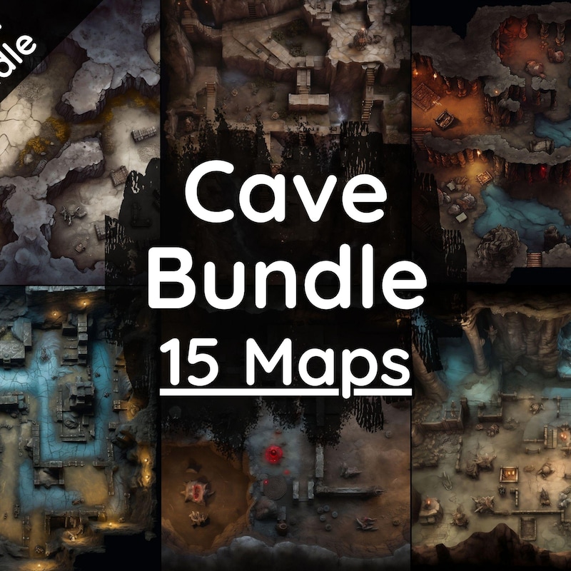 Cave Battle Maps - Etsy