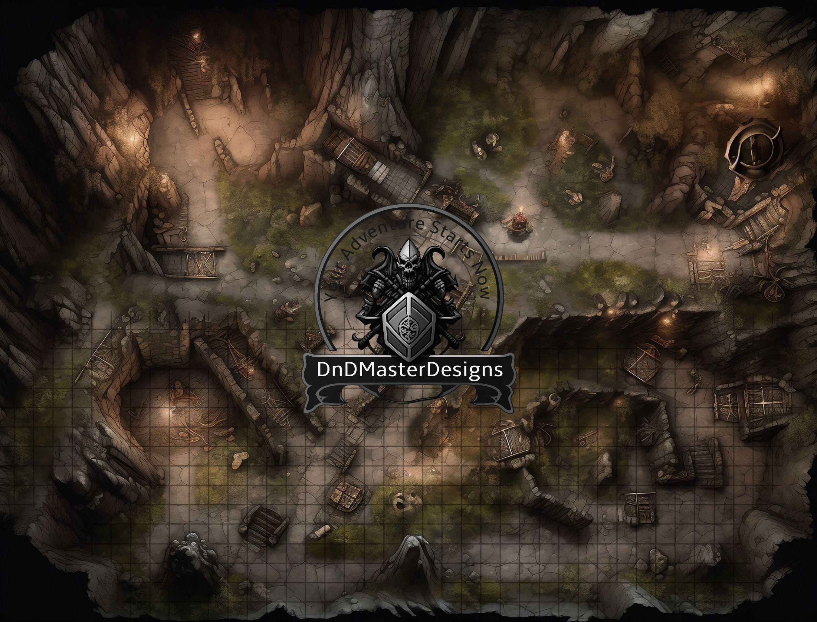Cave Battle Map Mega Bundle – 15 Digital Battlemaps for Dnd 5e, Roll20 ...