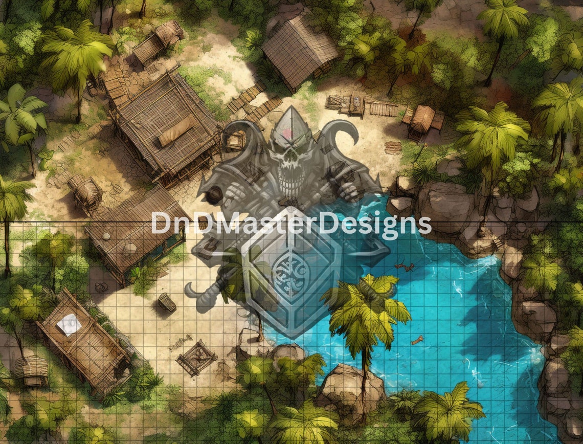 Dnd Pirate Battle Map Mega Bundle, 15 D&D Day and Night Battlemaps ...